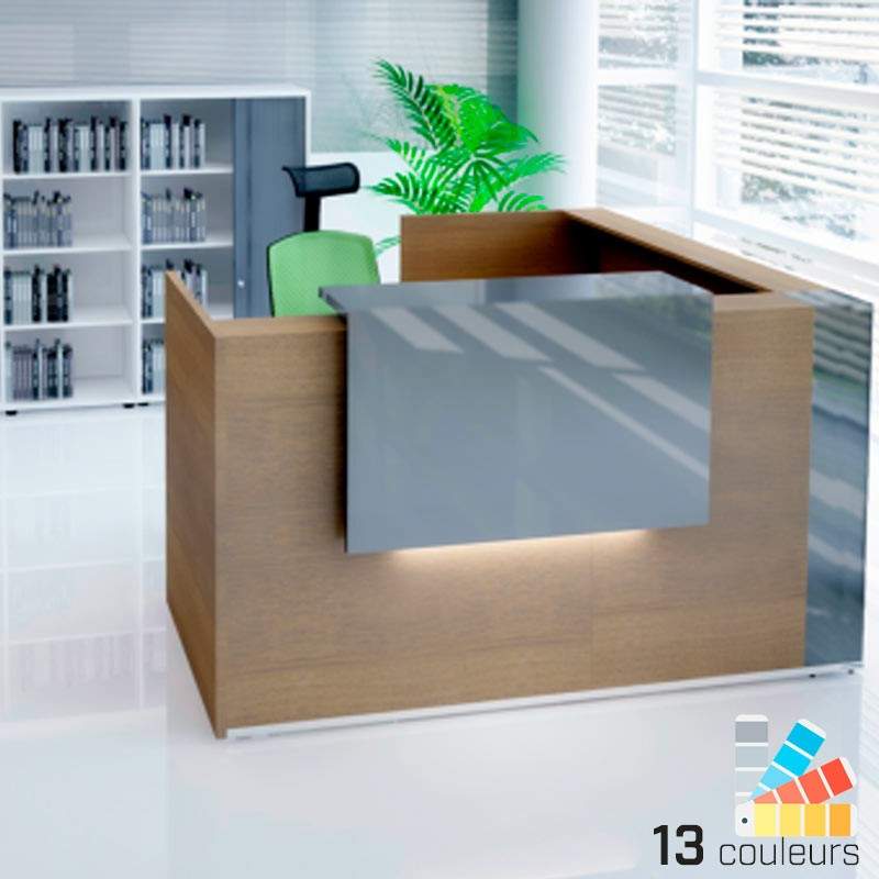 Comptoir d'accueil modulaire pour magasin et bureau - 13 couleurs au choix