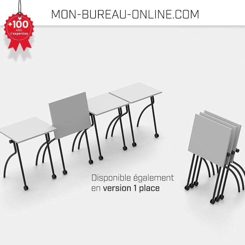 Table professionnelle mobile de réunion et de bureau - 2 personnes