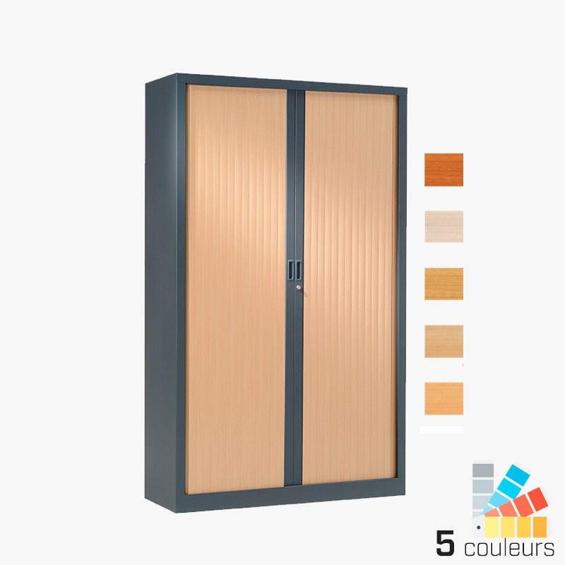 Armoire de bureau à rideaux coulissants - Prix imbattable - 5 coloris