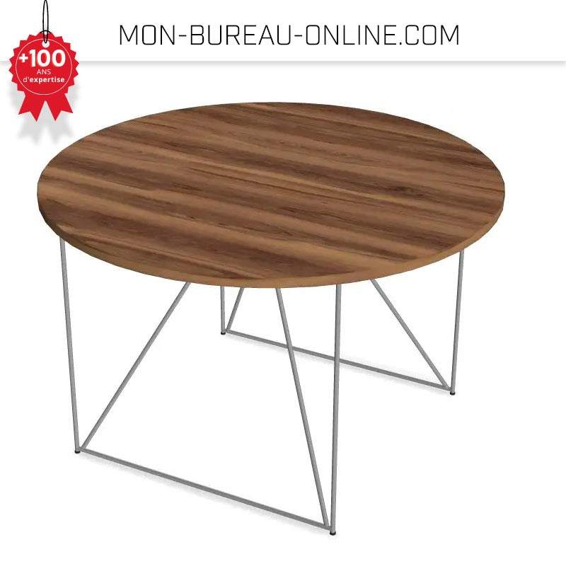 Magnifique table de réunion ronde pour 4 personnes - Créateur Italien