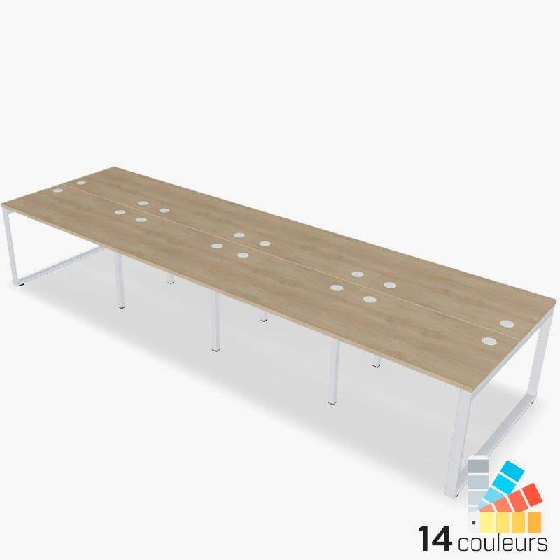 Bureau bench 8 personnes - 4 à 7.20m - Tarif BAS