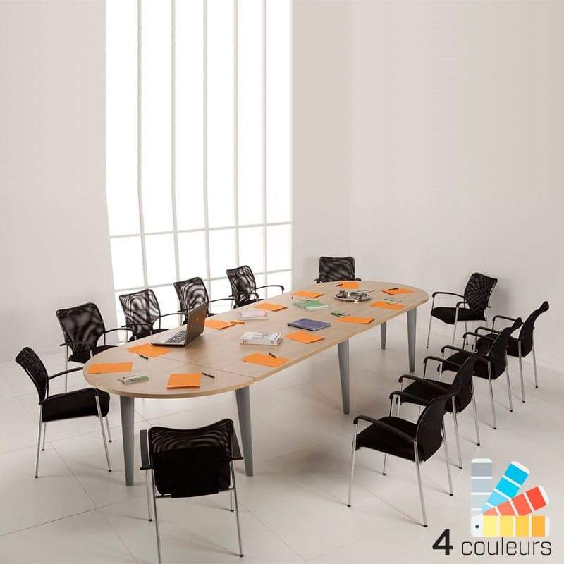 Table de réunion ovale / rectangulaire pour 12 personnes - Top PRIX