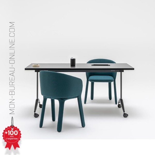 Table de réunion modulable pliante à roulettes - Revi