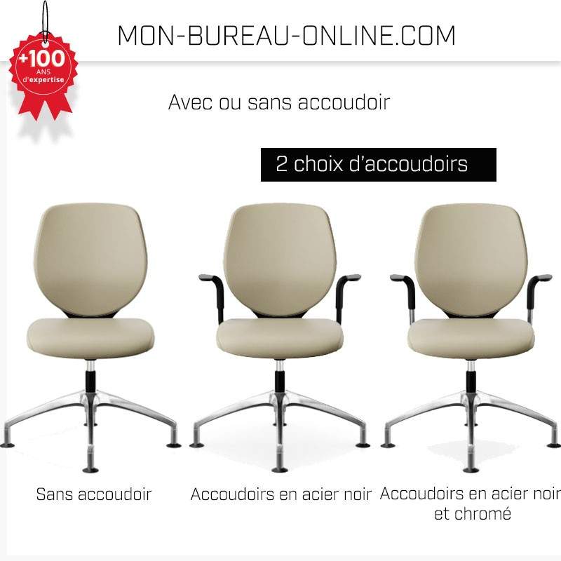 Siège de conférence pivotant en cuir - Avec ou sans accoudoir - Haut de ...